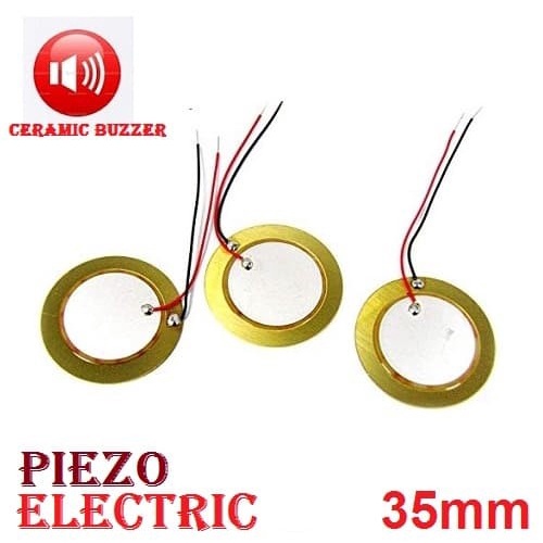 Jual Piezo Electric Ceramic Buzzer 35mm Element Sounder Sensor Sound Disc | Shopee Indonesia