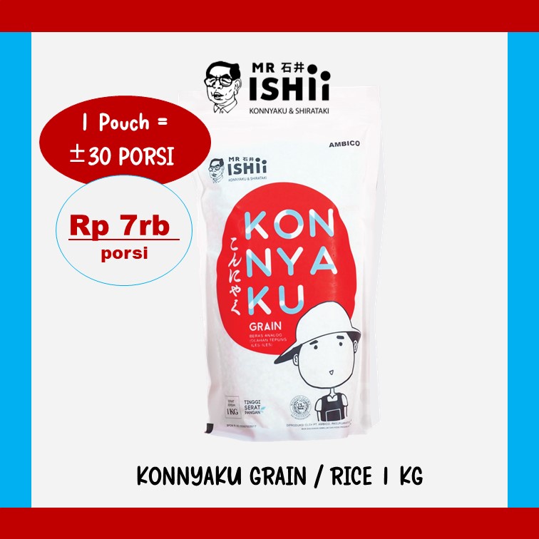 Jual MR.ISHII - Konnyaku Grain / Beras Shirataki 1kg | Shopee Indonesia