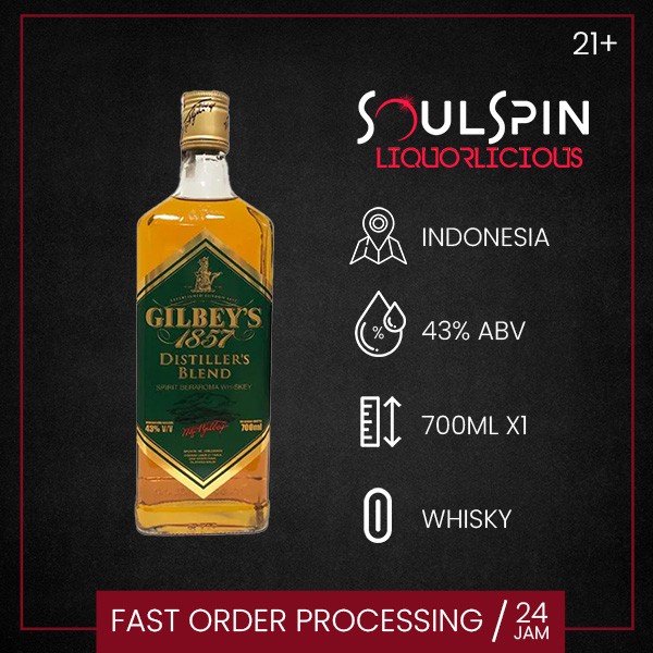 Jual Gilbeys 1857 Distiller's Blend Whiskey 700ml | Shopee Indonesia