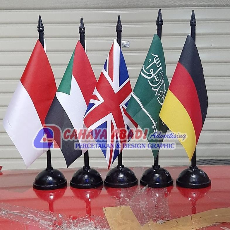 Jual Star Bendera Meja Negara Plus Tiang Kayu grosir | Shopee Indonesia