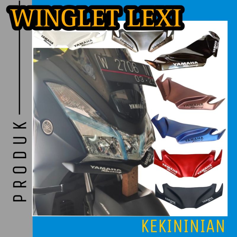 Jual Winglet Sayap Depan LEXI 125 Sporty Fiber Merah Putih Biru Hitam ...