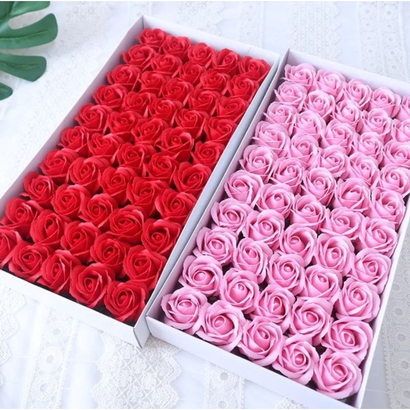 Jual 50 PCS /BOX Bunga Sabun Mawar / Big Soap Flower Rose Sabun Bunga ...