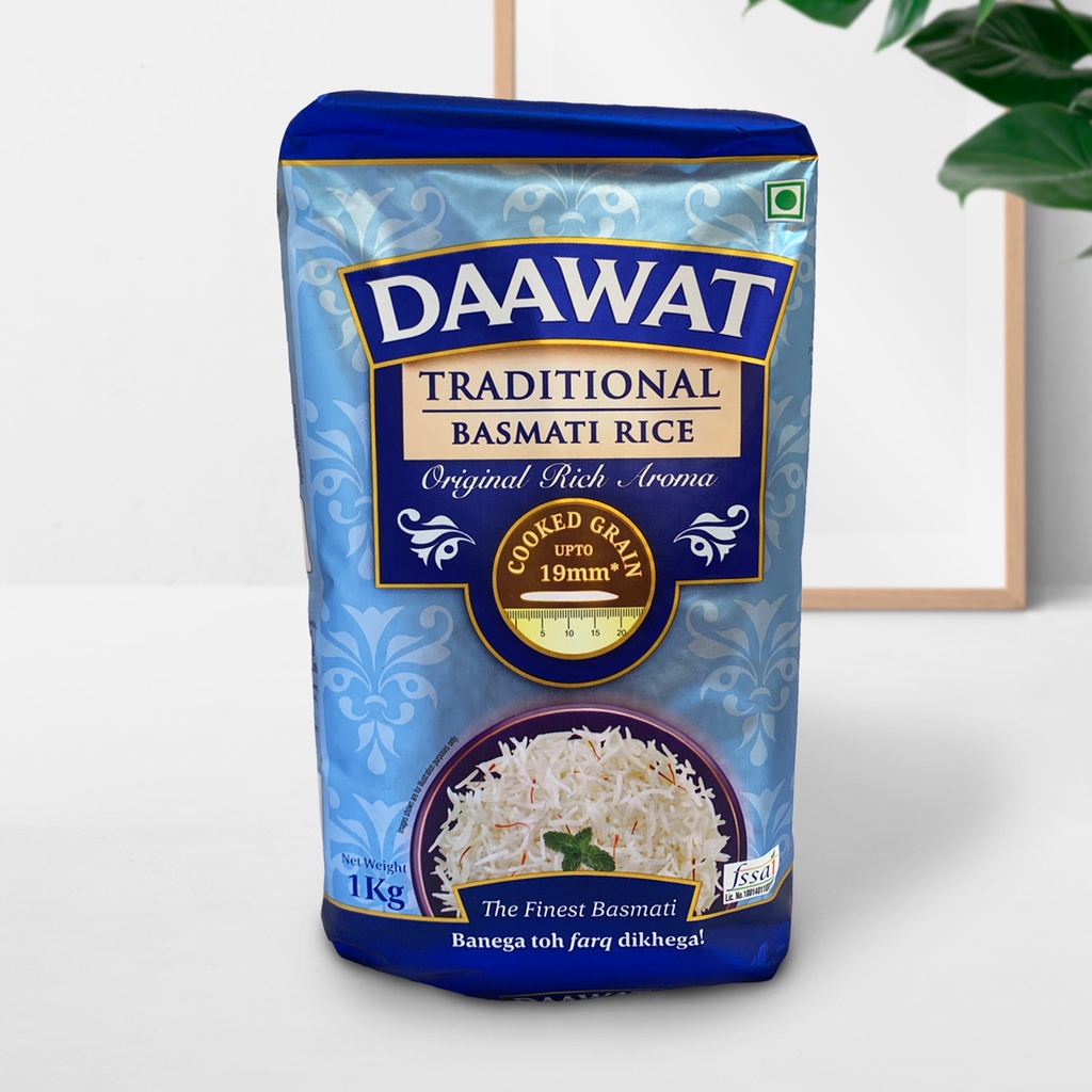 Jual Beras Basmati Daawat Traditional 1 Kg | Shopee Indonesia