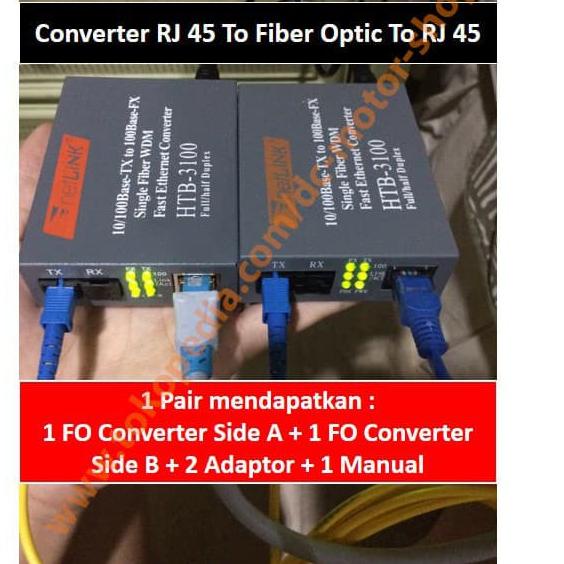 Jual 1 Pair 100 Mbps Fiber Optik Media Converter Optic / FO Converter ...