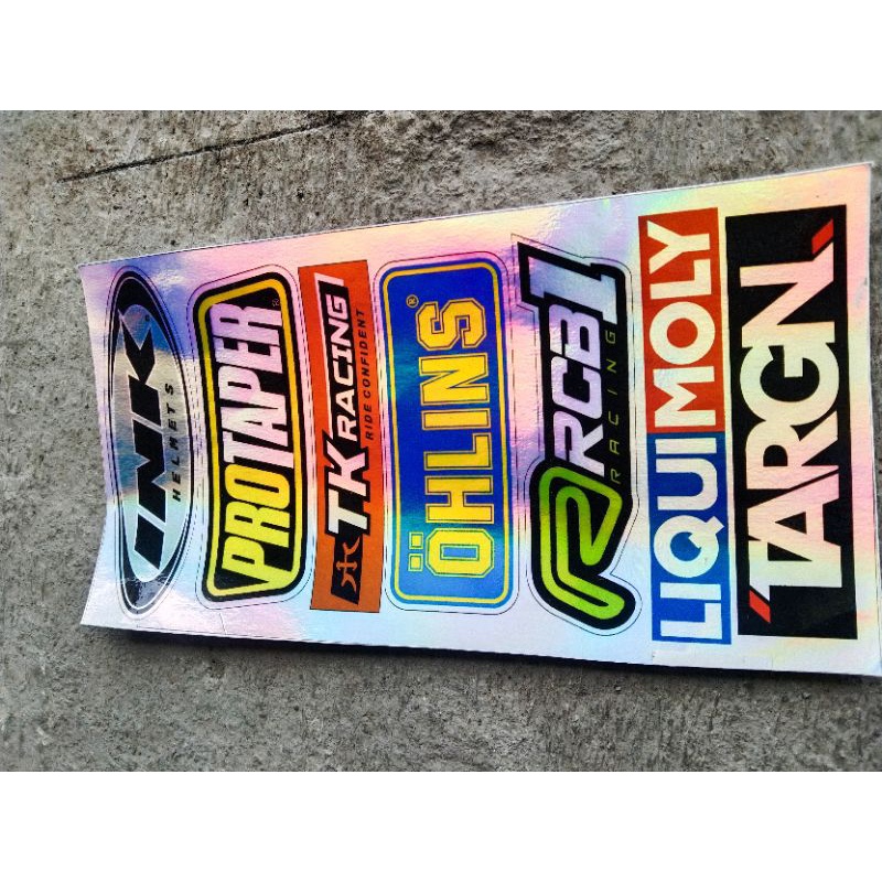 Jual Stiker brand sponsor sticker pack racing hologram | Shopee Indonesia