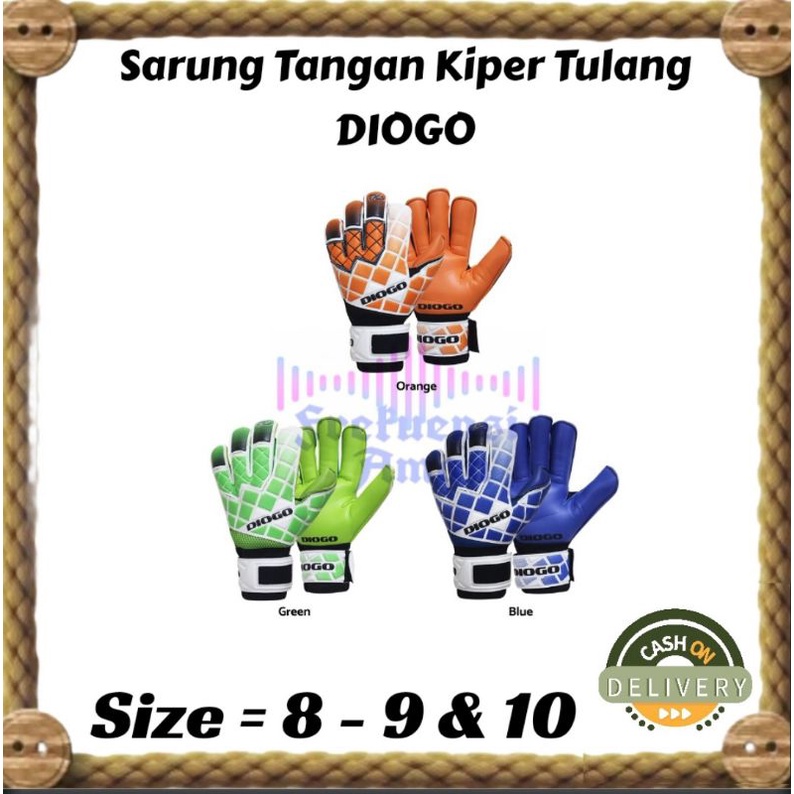 Jual Sarung Tangan Kiper Tulang Diego Glove Kipper Sepak Bola Futsal ...