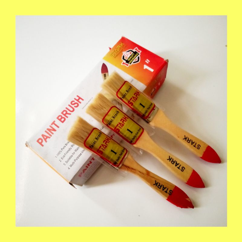 Jual kuas cat 1 inci gagang kayu. kuas cat tembok/kayu. bulu tebal dan ...