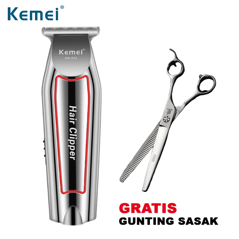 Jual KEMEI KM 032 Hair Clipper Alat Cukur Rambut Elektrik Tanpa Kabel ...