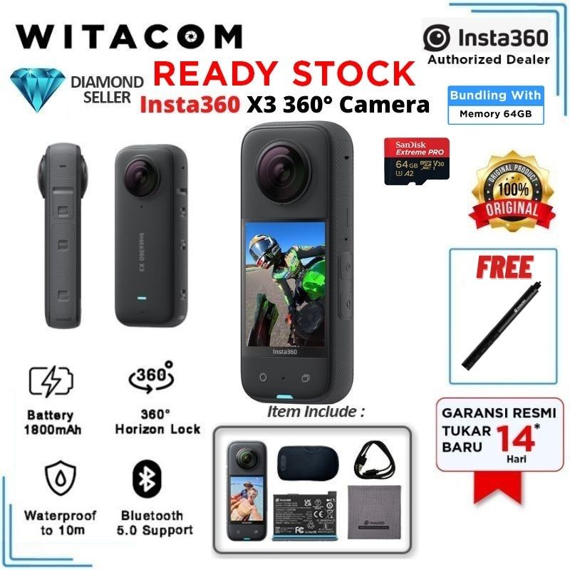 Jual Insta360 ONE X3 Action Camera Insta 360 ONE X3 - Garansi Resmi ...