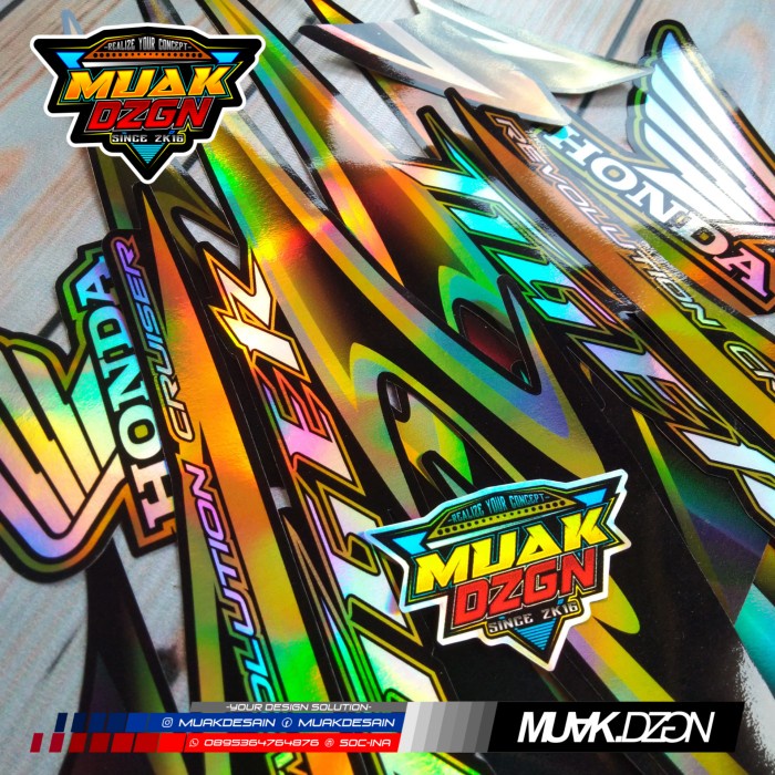 Jual Stiker Sticker Striping Honda Tiger Revo 2013 Ori Custom Hologram ...