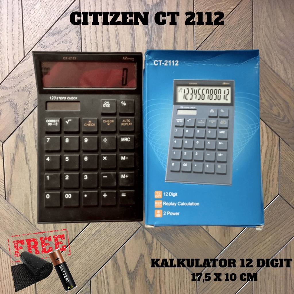 Jual Kalkulator Besar 120 Steps Double Power Display 12 Digit Ukuran 17 ...