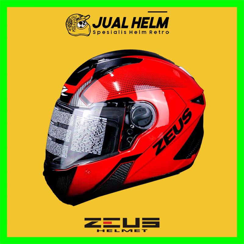 Jual Helm Zeus ZS811 Dark Red Glossy AL6 Black | Zeus ZS 811 Single ...