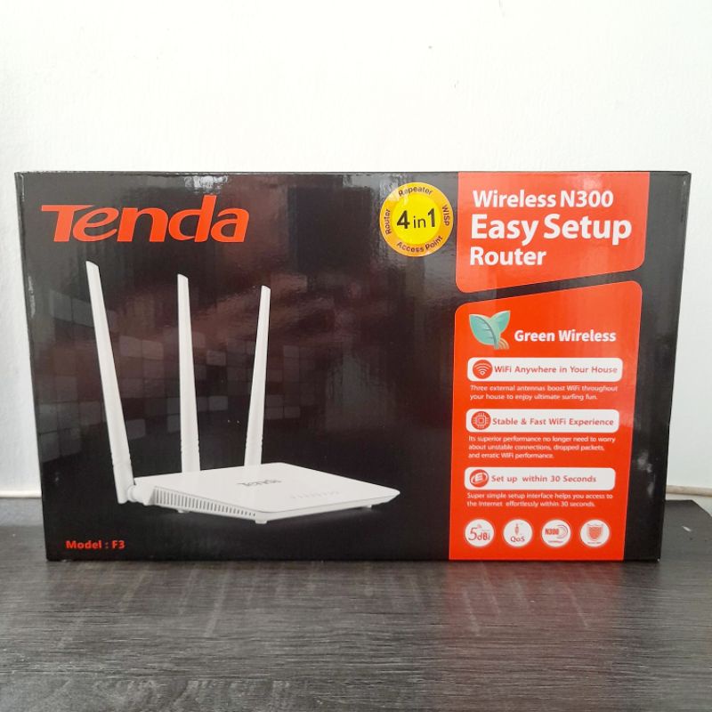 Jual Tenda F3 wireless N300 easy setup router | Shopee Indonesia
