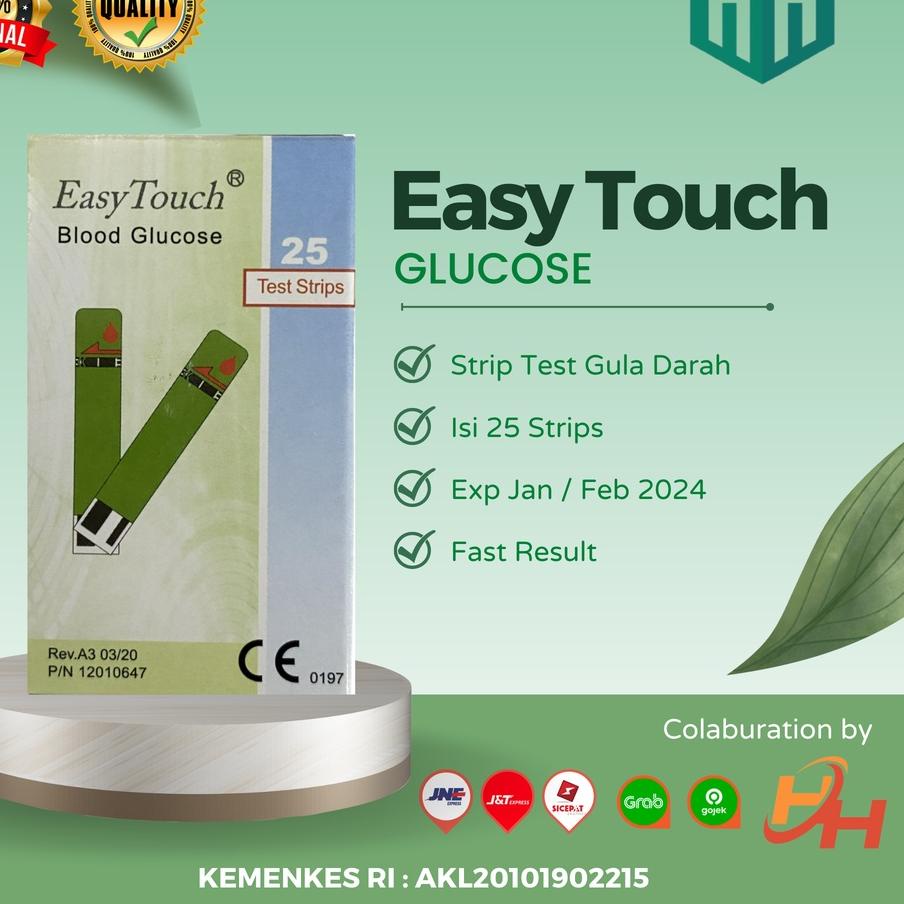 Jual ♣ Easy Touch Strip Alat Cek dan Tes Gula Darah isi Family 25 ...