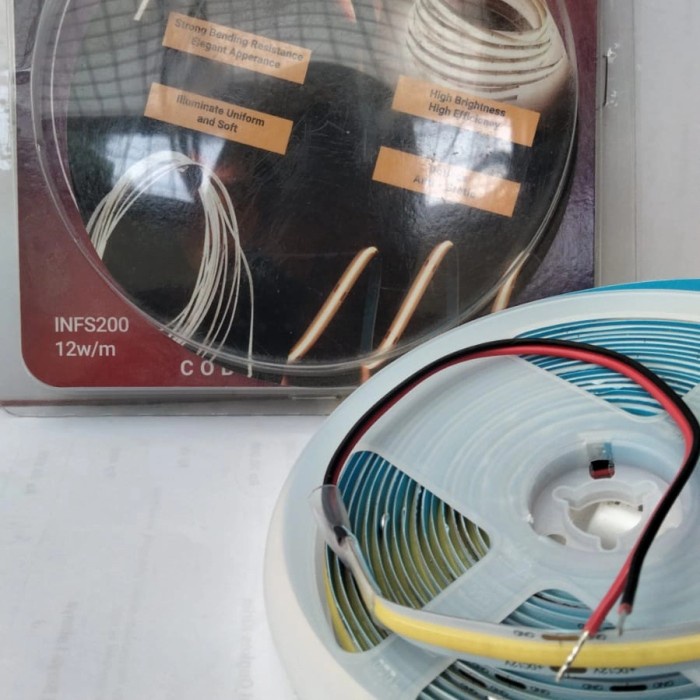 Jual Lampu Led Strip Light 12V 12W/M 10Mm Ip20 Infs 200 Cob 528 ...