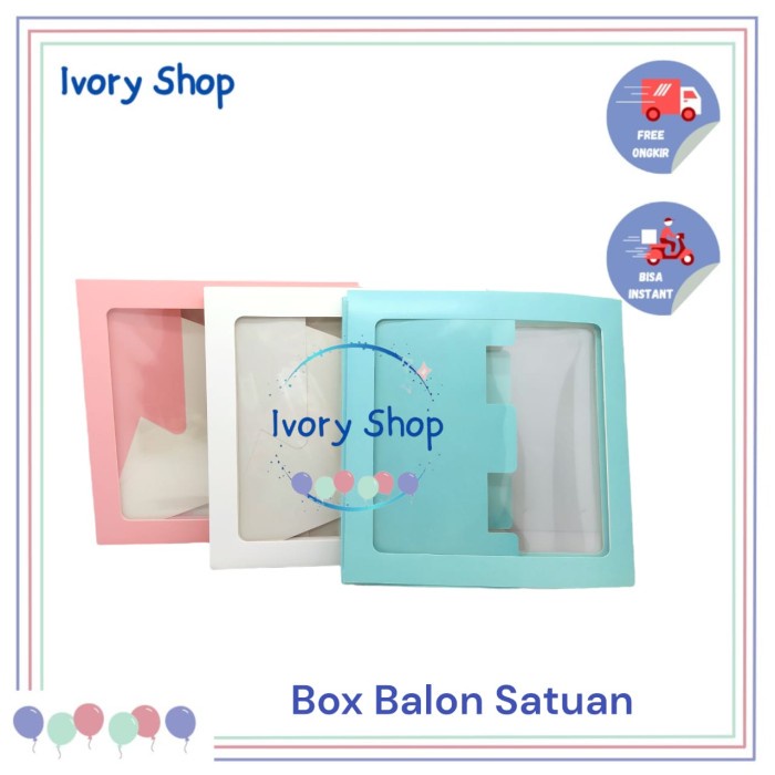 Jual Box Balon Huruf Mika Transparant Satuan DIY Abjad Balloon Boxes 1 ...