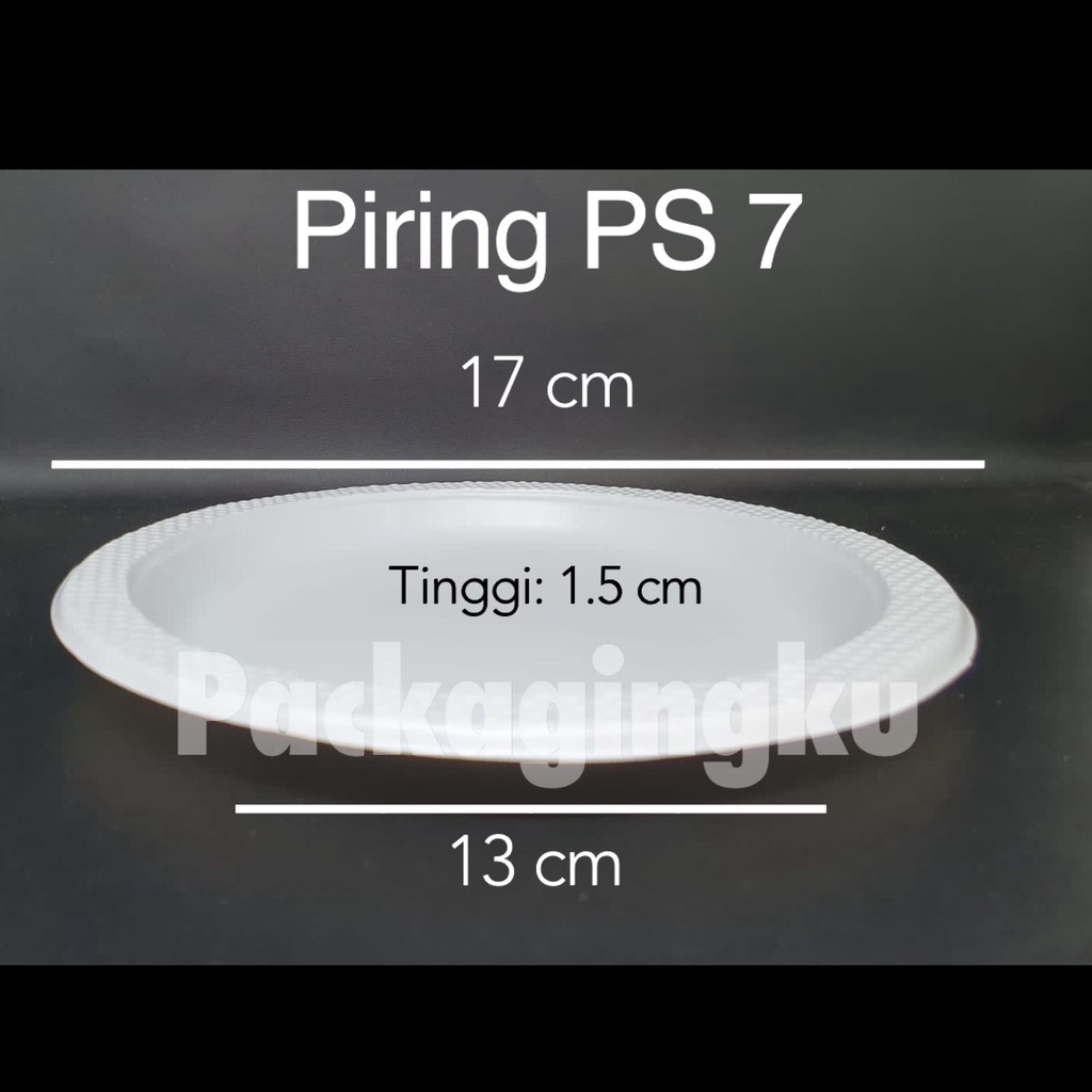 Jual 50PCS Piring Plastik Besar Sekali Pakai Putih Susu 17 cm Ps 7/ P7 ...