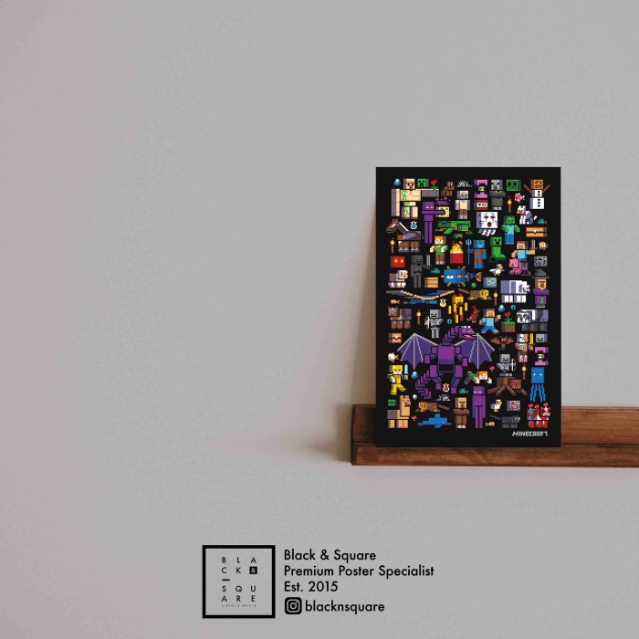 Jual Premium Poster - Minecraft Ver. 2.0 - Borderless Frame 20X30Cm ...
