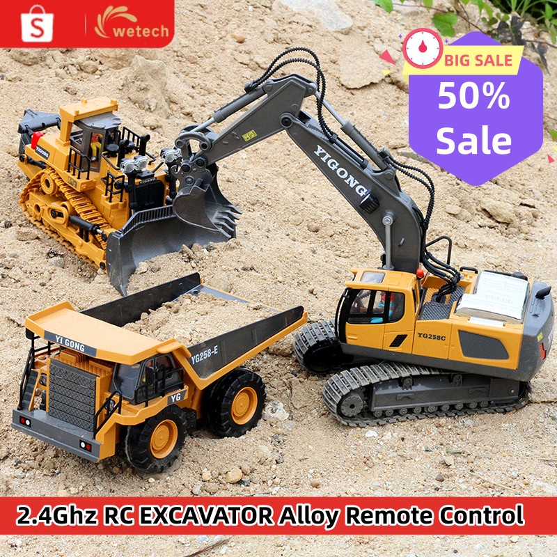 Jual WETECH Excavator Remote Control 11 Saluran RC Excavator 4WD 2.4Ghz ...