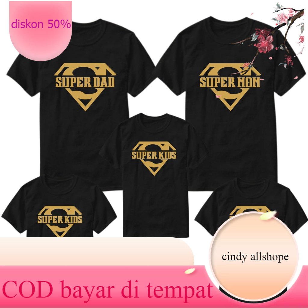 Jual KAOS COUPLE FAMILY KELUARGA SUPER | SUPER DAD SUPER MOM SUPER KIDS ...