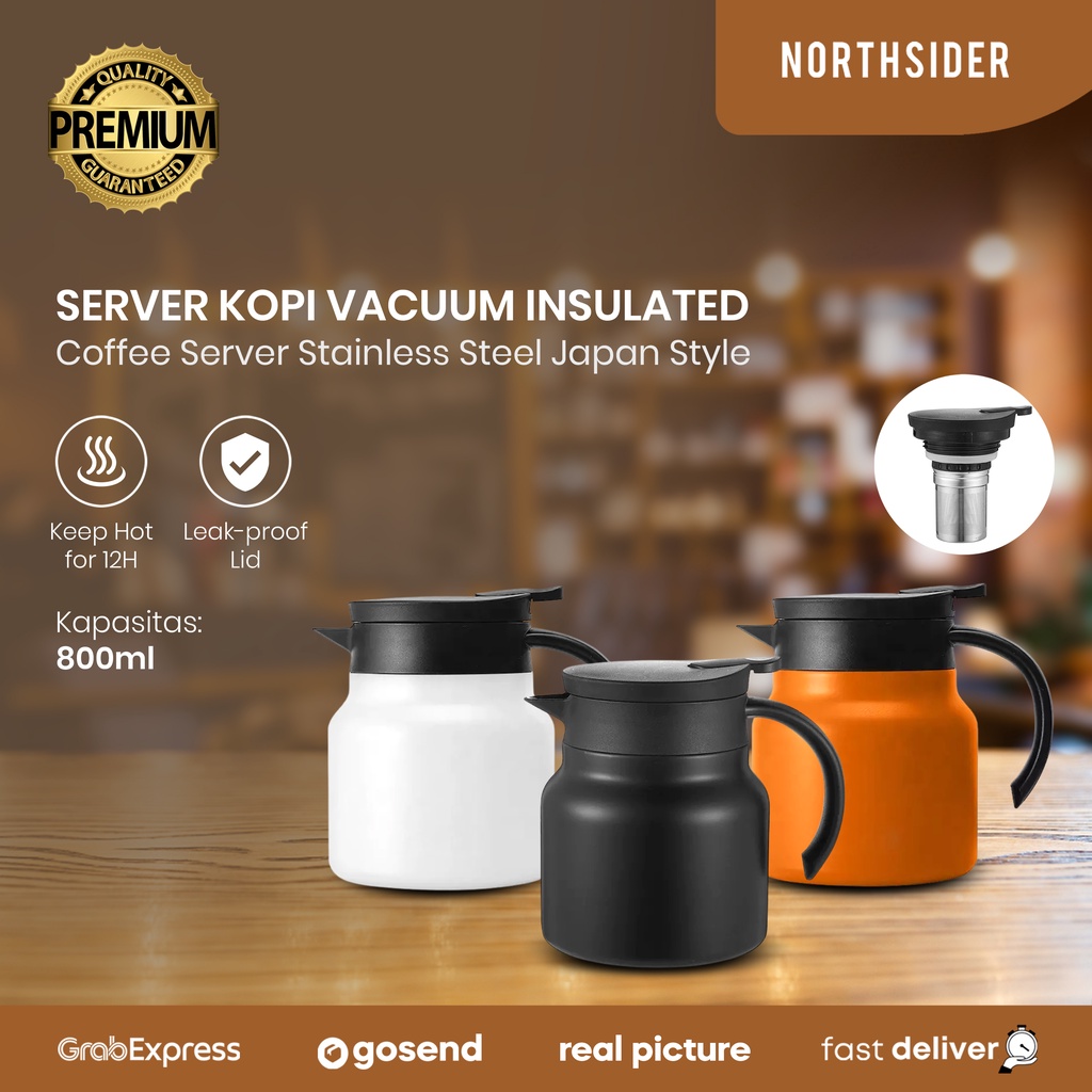 Jual Coffee server kopi vacuum insulated stainless 800ml japan style ...