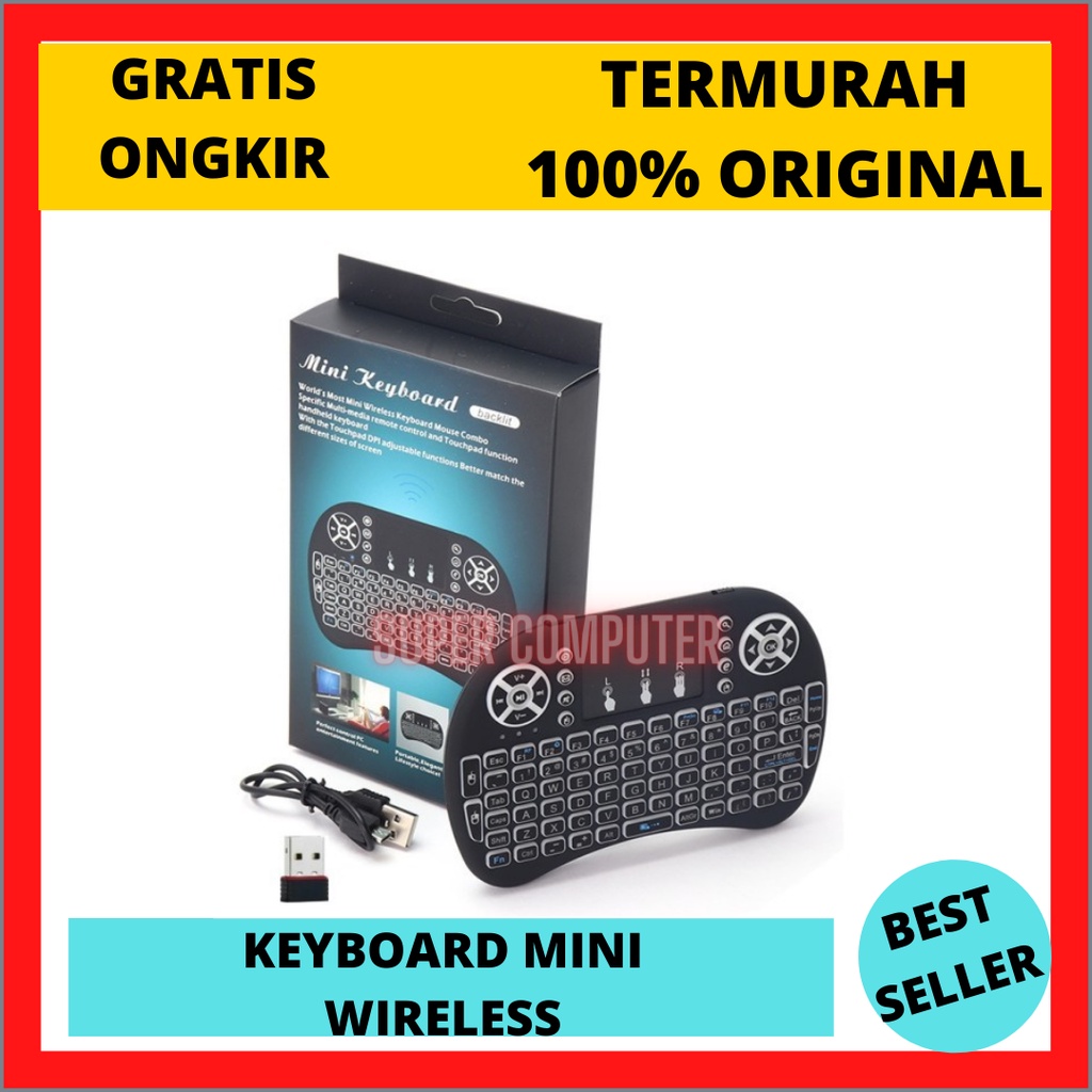 Jual S.C KEYBOARD MINI WIRELESS / KEYBOARD TV / KEYBOARD HP /KEYBOARD ...