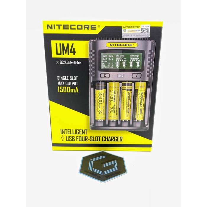 Jual Nitecore UM4 Intelligent Fast Charger 4 Slot NiMH Battery Baterai ...