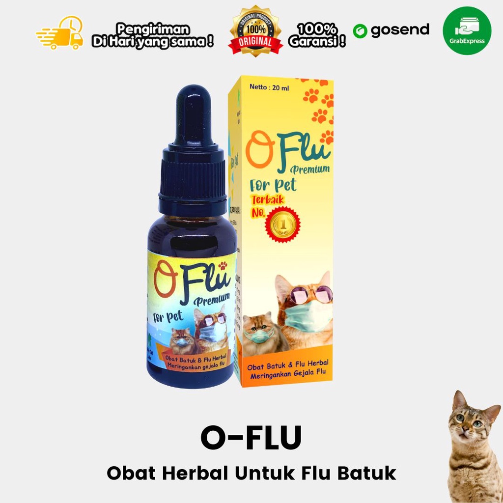Jual Obat Batuk Herbal OFLU Premium Obat Flu Tetes untuk Kucing dan ...