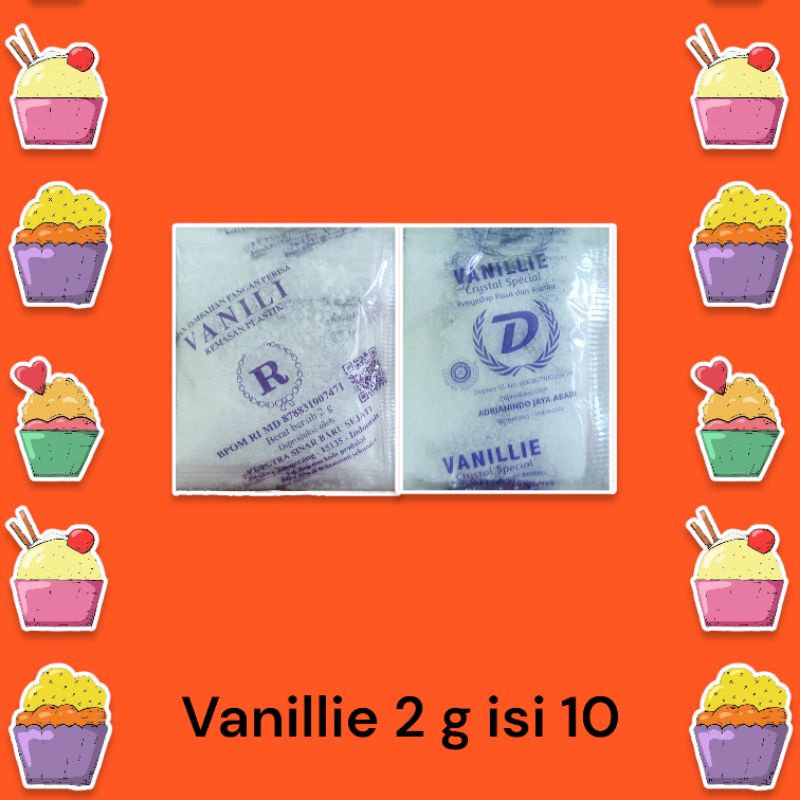 Jual Vanillie isi 10 / Vanillie R / Vanillie D / Vanili 20 gram, murah ...