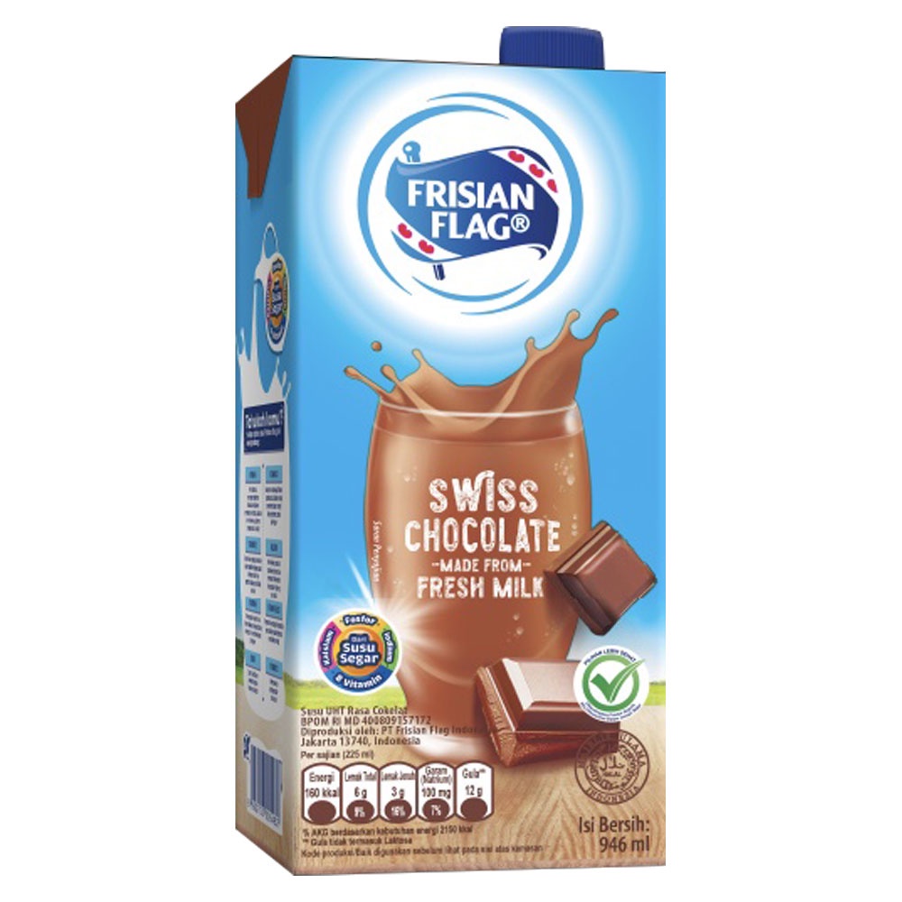 Jual Frisian Flag UHT Swiss Chocolate 946ml | Shopee Indonesia