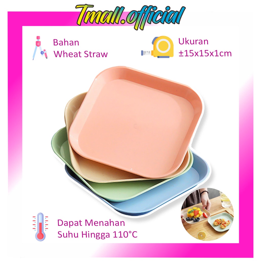 Jual TMALL - Piring Makan Piring Saji Snack Wheat Straw All Size R875 ...