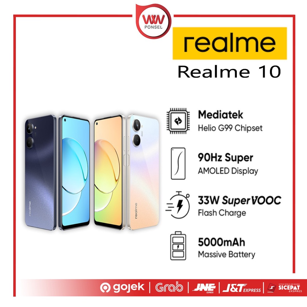 Jual Hp Realme 10 4G Ram 8GB Internal 256GB Garansi Resmi | Shopee ...