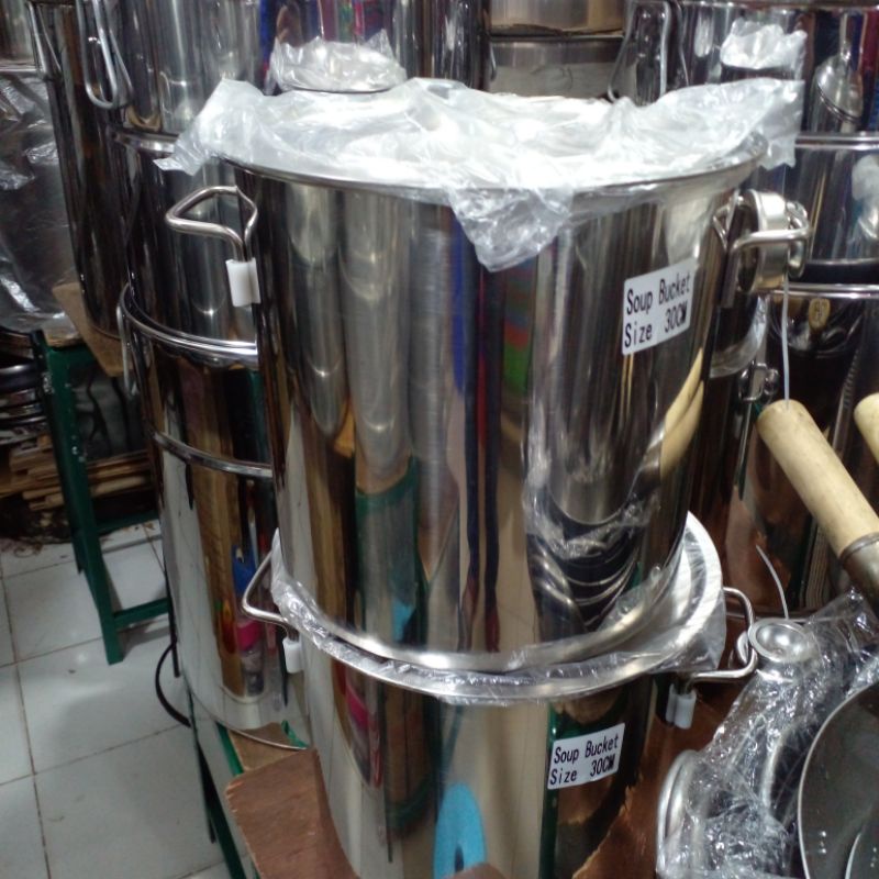 Jual panci sup stainles tinggi tebal ukuran 17 liter | Shopee Indonesia