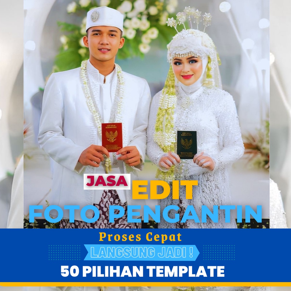 Jual Edit foto ganti wajah pengantin / edit foto praweding/ edit foto nikah | Shopee Indonesia