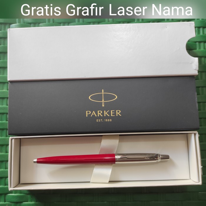 Jual Pulpen Parker Jotter Original + Gratis Grafir Laser Nama - Merah ...