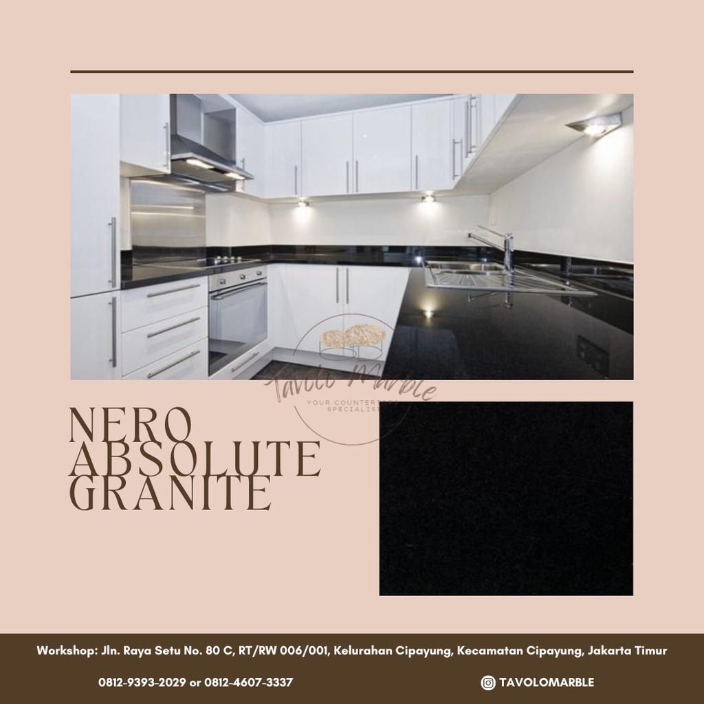 Jual Kitchen Set Granite | Nero Absolute Granite | Granit Import ...