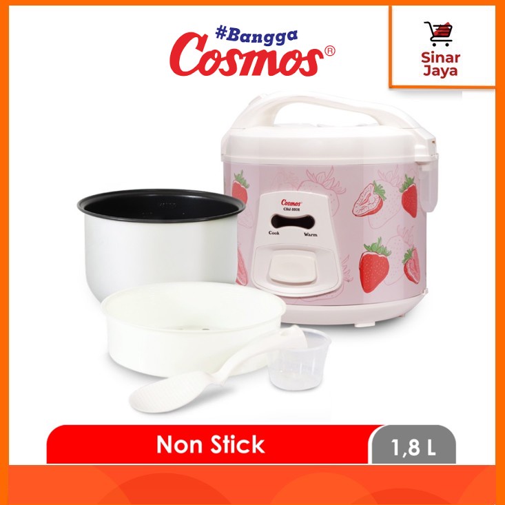 Jual COSMOS CRJ-3302 Rice Cooker / Magic Com 1,8 Liter (Anti Lengket ...