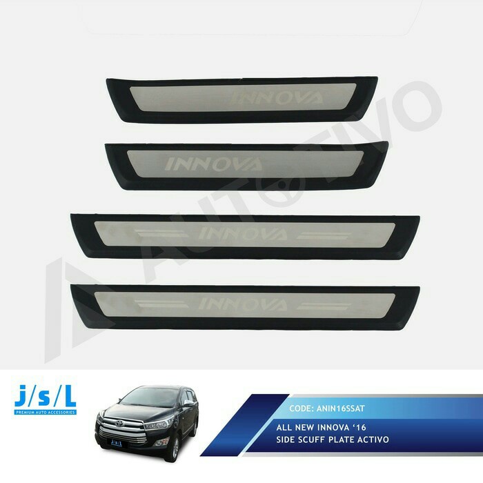 Jual Sillplate Samping Innova Reborn Hitam Karet Stainless Activo ...