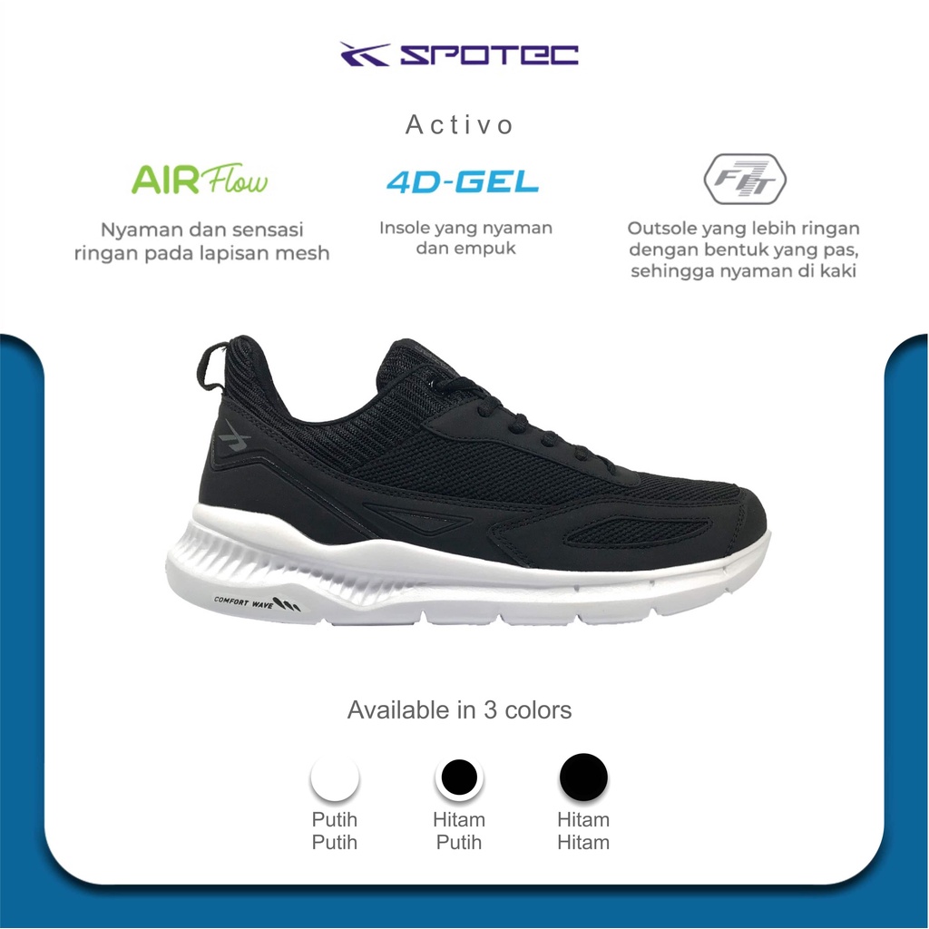 Jual SPOTEC Sepatu STUDENT Artikel ACTIVO | Shopee Indonesia