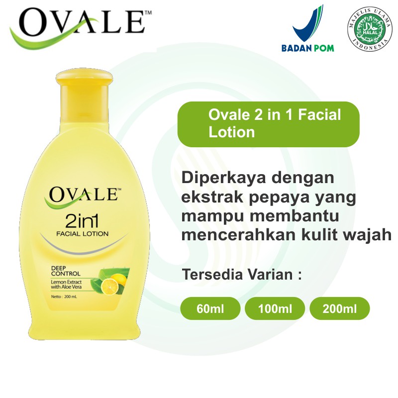 Jual OVALE 2 IN 1 FACIAL LOTION DEEP CONTROL 100ml | Shopee Indonesia