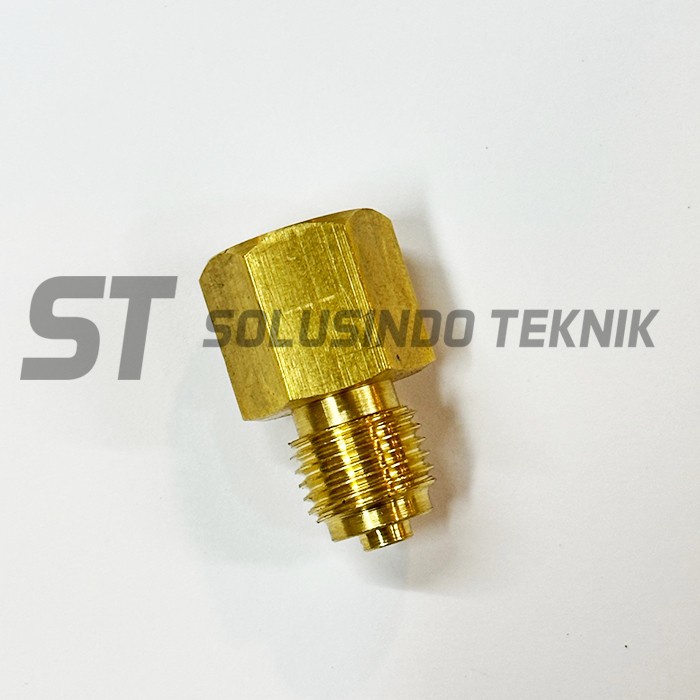 Jual Pruki Adapter Pressure Gauge Brass 1/4 Npt Female Ke 1/4 Bsp Male ...