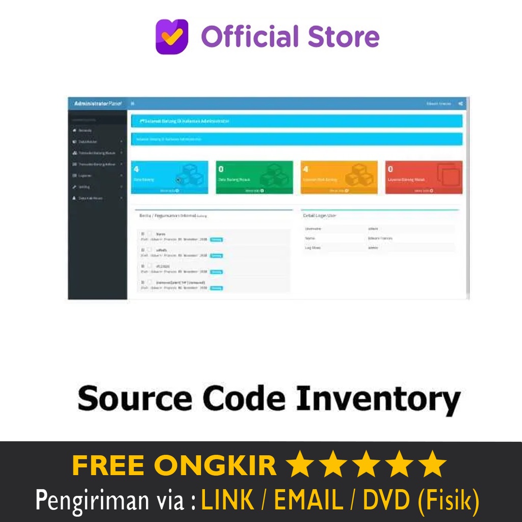 Jual Source Code Inventori Stock Barang Berbasis Web PHP Siap Pakai ...