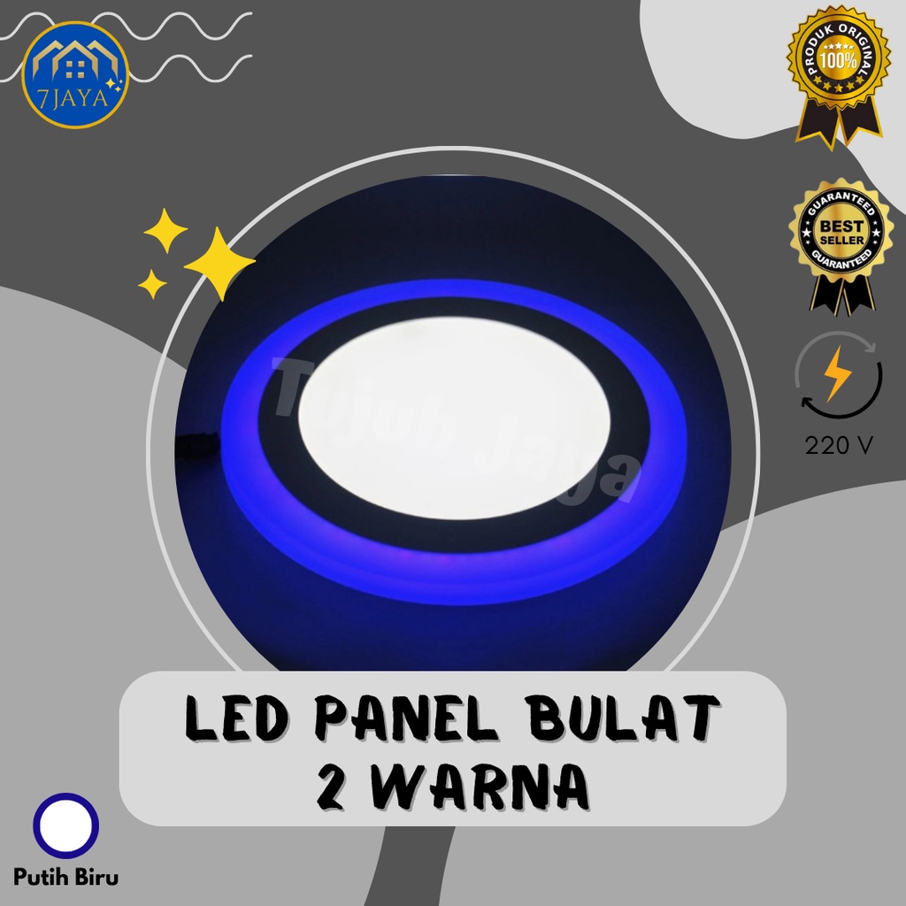 Jual LED Panel Bulat 2 Warna - Putih Biru | Shopee Indonesia