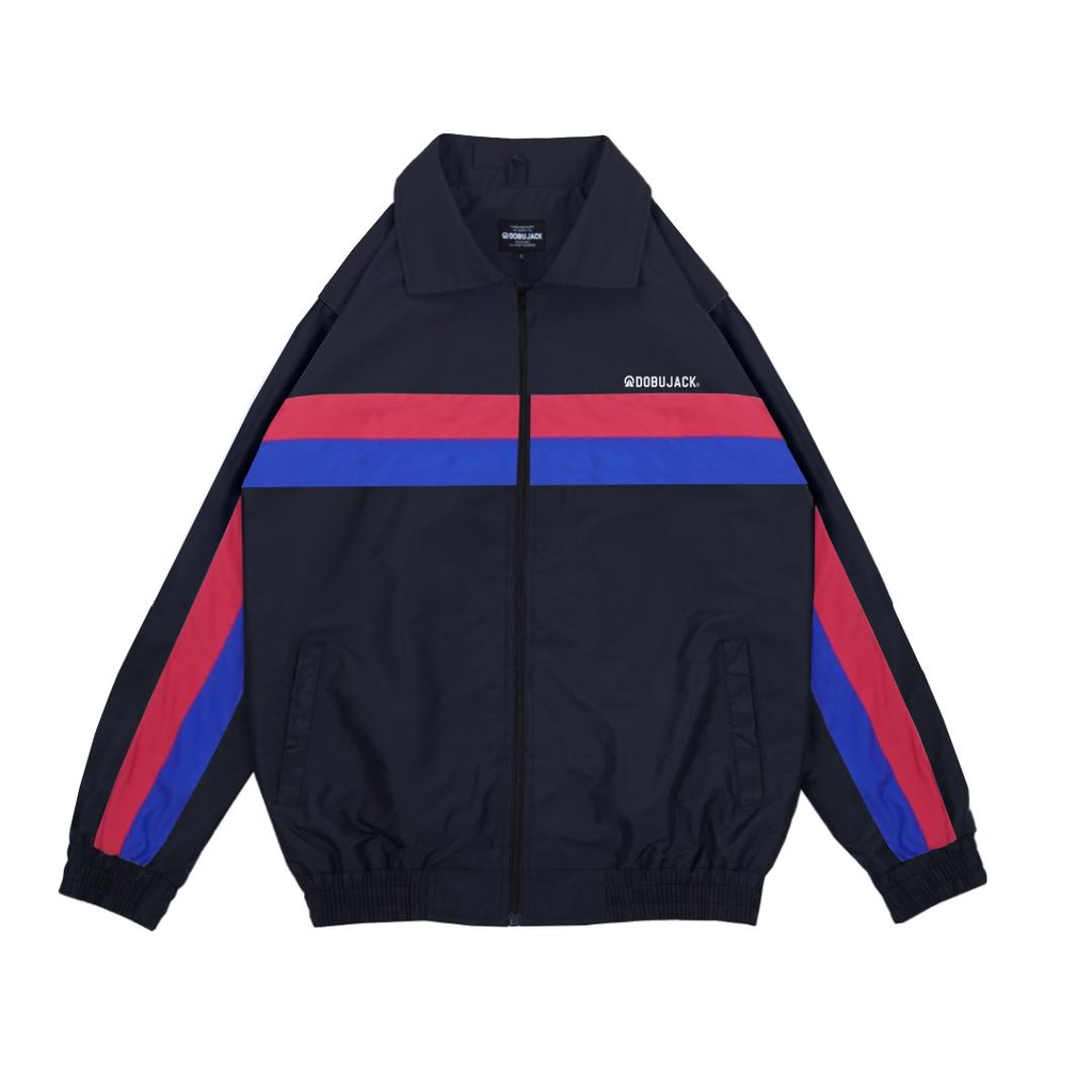Jual Dobujack Tracktop Suit Jacket Memo Black Blue | Shopee Indonesia