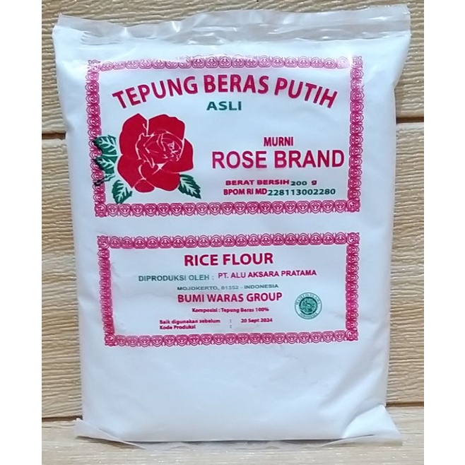 Jual MURAH Tepung Beras Putih Rose Brand 200gr / Tepung Beras Rose ...