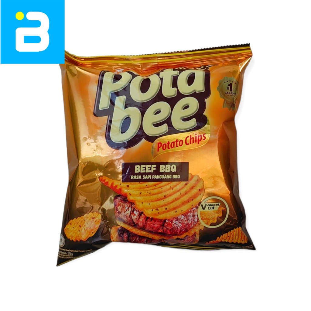 Jual Potabee Potato Chips Rasa Beef BBQ 35 G | Shopee Indonesia
