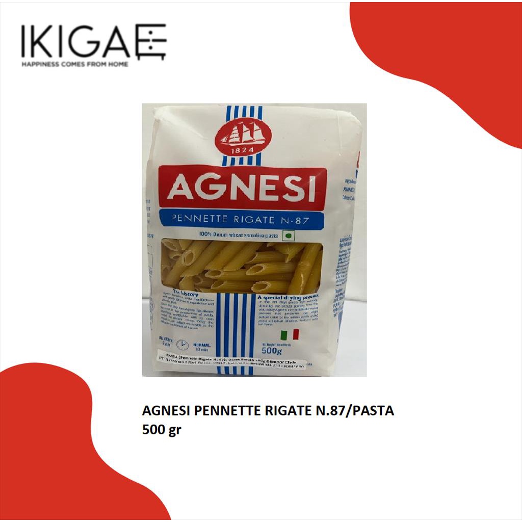 Jual AGNESI PENNETTE RIGATE N.87 / AGNESI PASTA PENNE RIGATI 500 GR ...