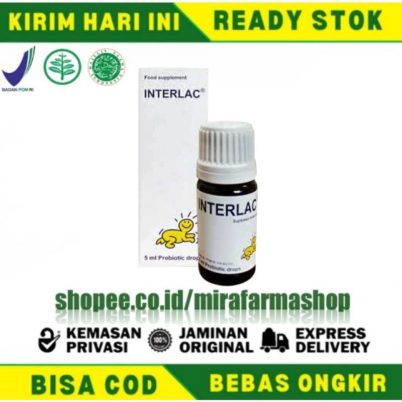 Jual Interlac Probiotik Drops 5ml Probiotic BioGaia - Tanpa Dry Ice ...