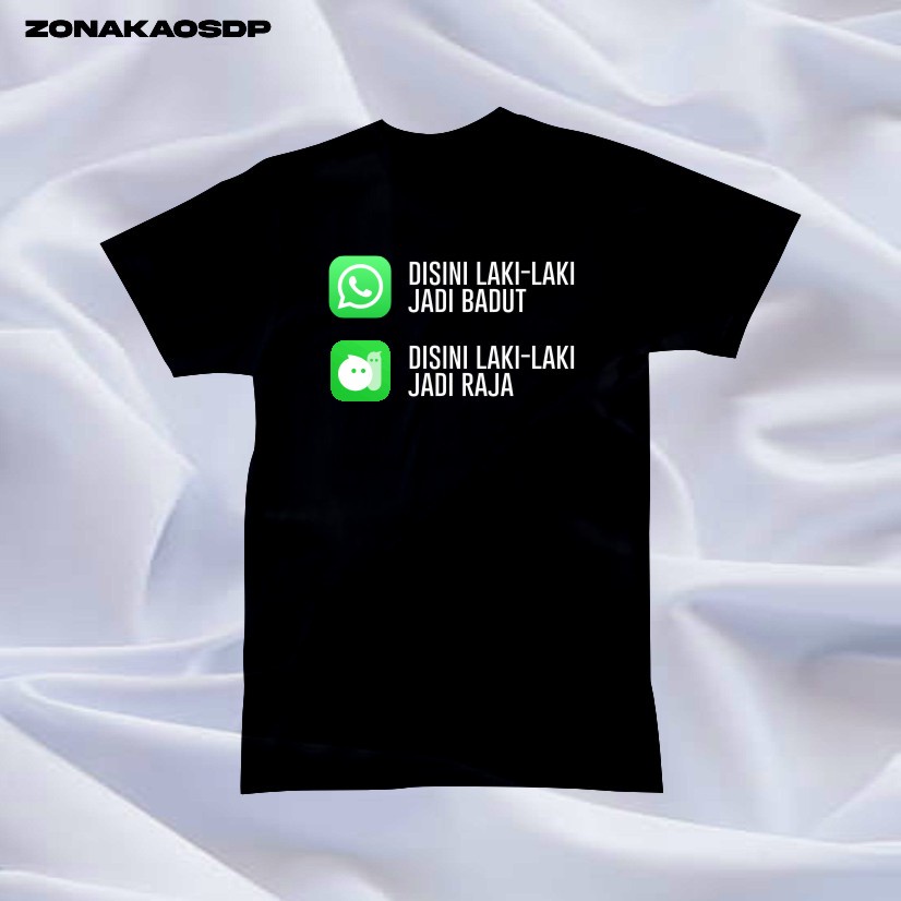 Jual Kaos custom kata kata Michat / T-shirt plesetan Kata-Kata Michat ...