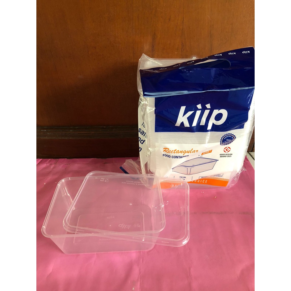 Jual KIIP THINWALL FOOD CONTAINER KOTAK 750 ML [25 PCS] | Shopee Indonesia